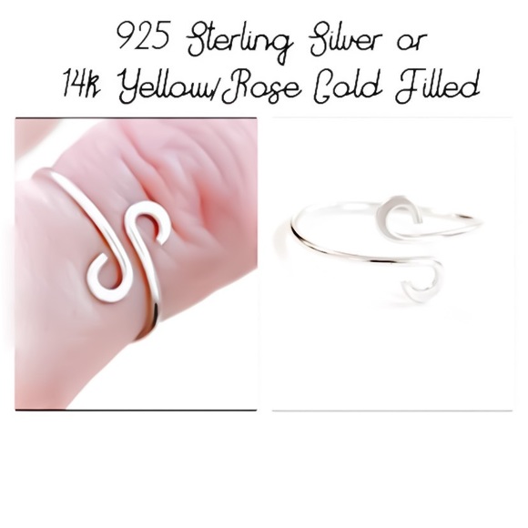 Moodtherapy | Jewelry | Double Loop Adjustable Thumb Ring In 925 ...